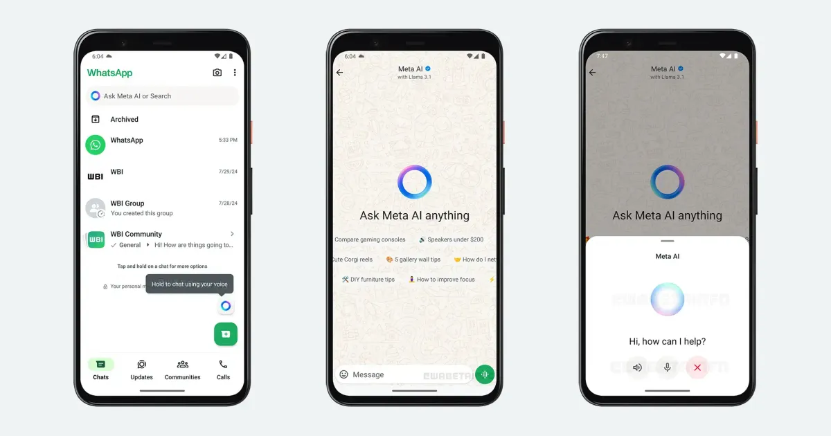 WhatsApp istražuje novi Meta AI režim glasovnog ćaskanja